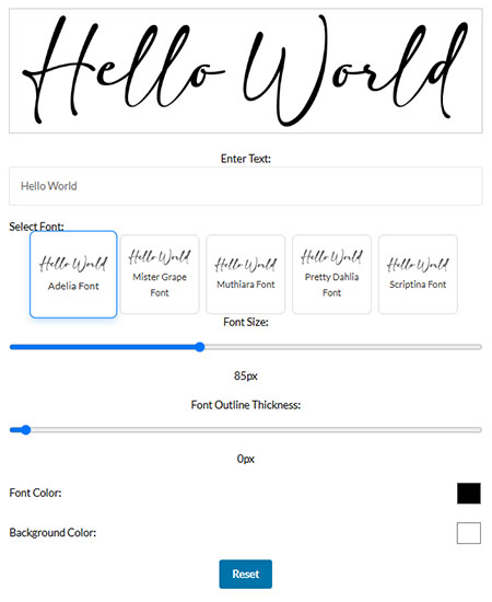 Calligraphy Font Generator - Font.cc